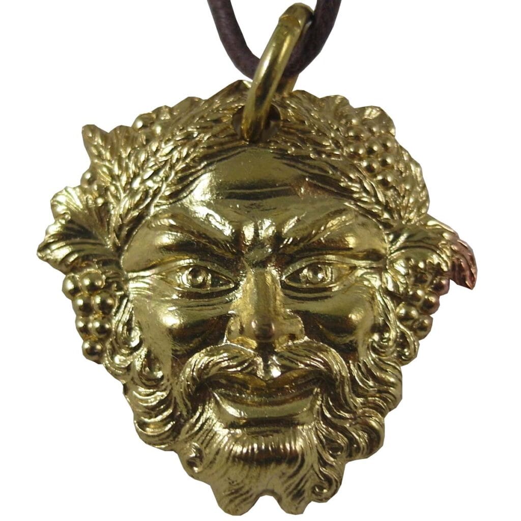 Colgante romano dios Baco serio de bronce - Mosaicos y teselas