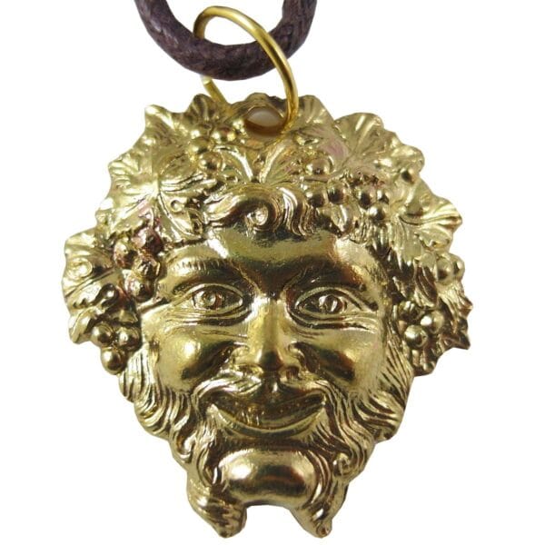 Colgante bronce dios Baco sonriente - Mosaicos y teselas