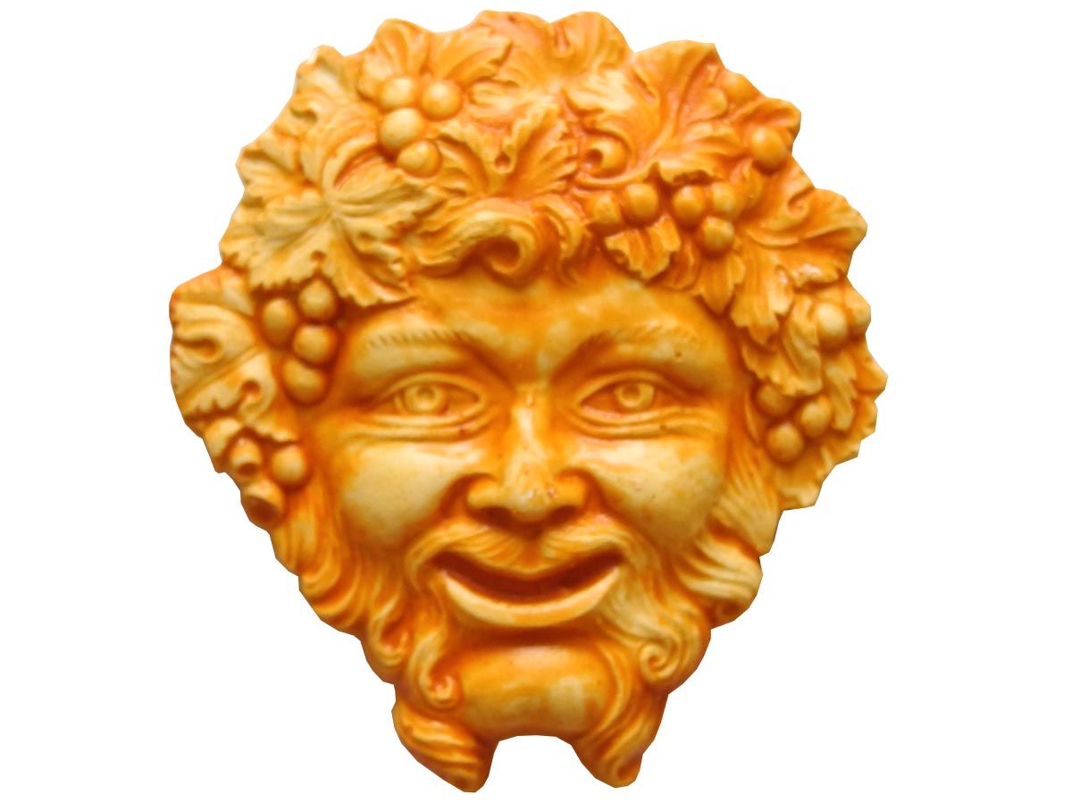 Imán dios Baco sonriente - Mosaicos y teselas